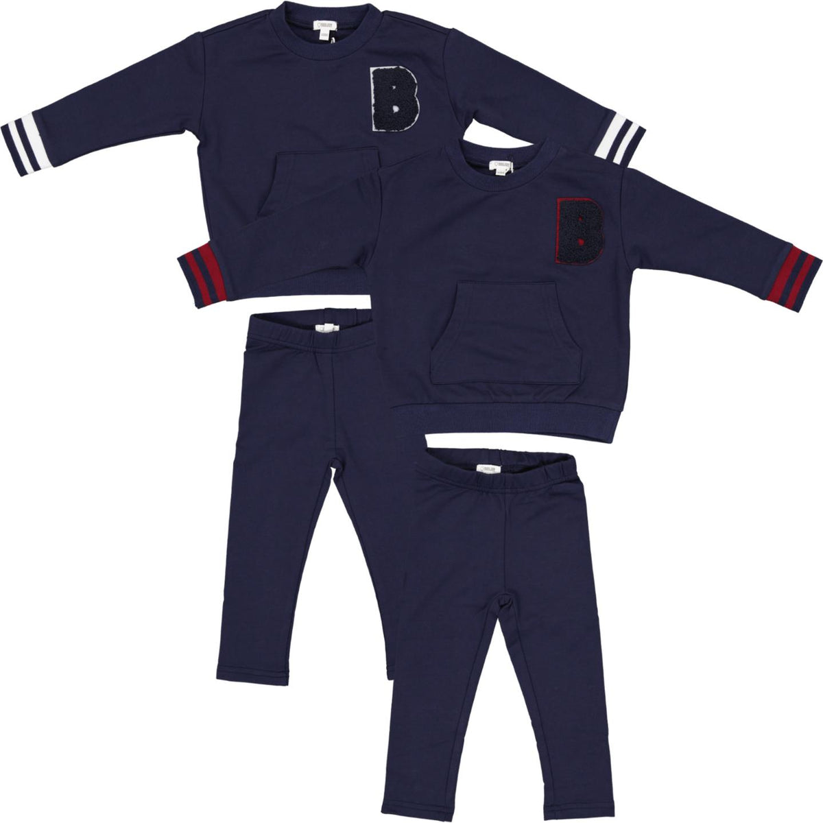 Bonjoy Baby Boys Girls Varsity Sweatshirt Outfit - BTW25001SW – ShirtStop