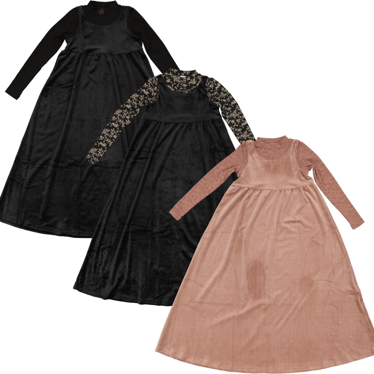 Bonjoy Girls Mock Neck Velour Maxi Jumper Robe - BLW500SSR – ShirtStop