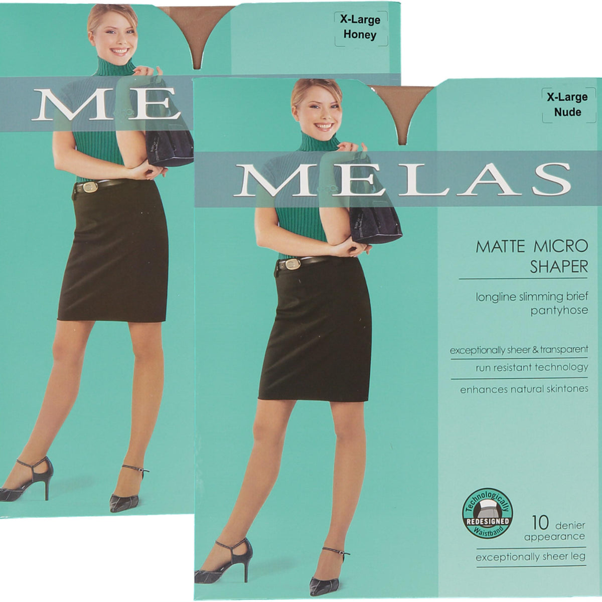 Melas Womens Matte Micro Shaper Control Top 10 Denier Pantyhose - AS-6 ...
