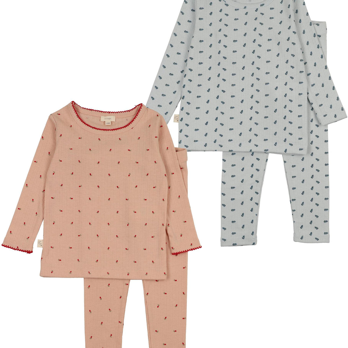 Lil Legs Pitter Patter Collection Boys Girls Cotton Dainty Print Pajam ...
