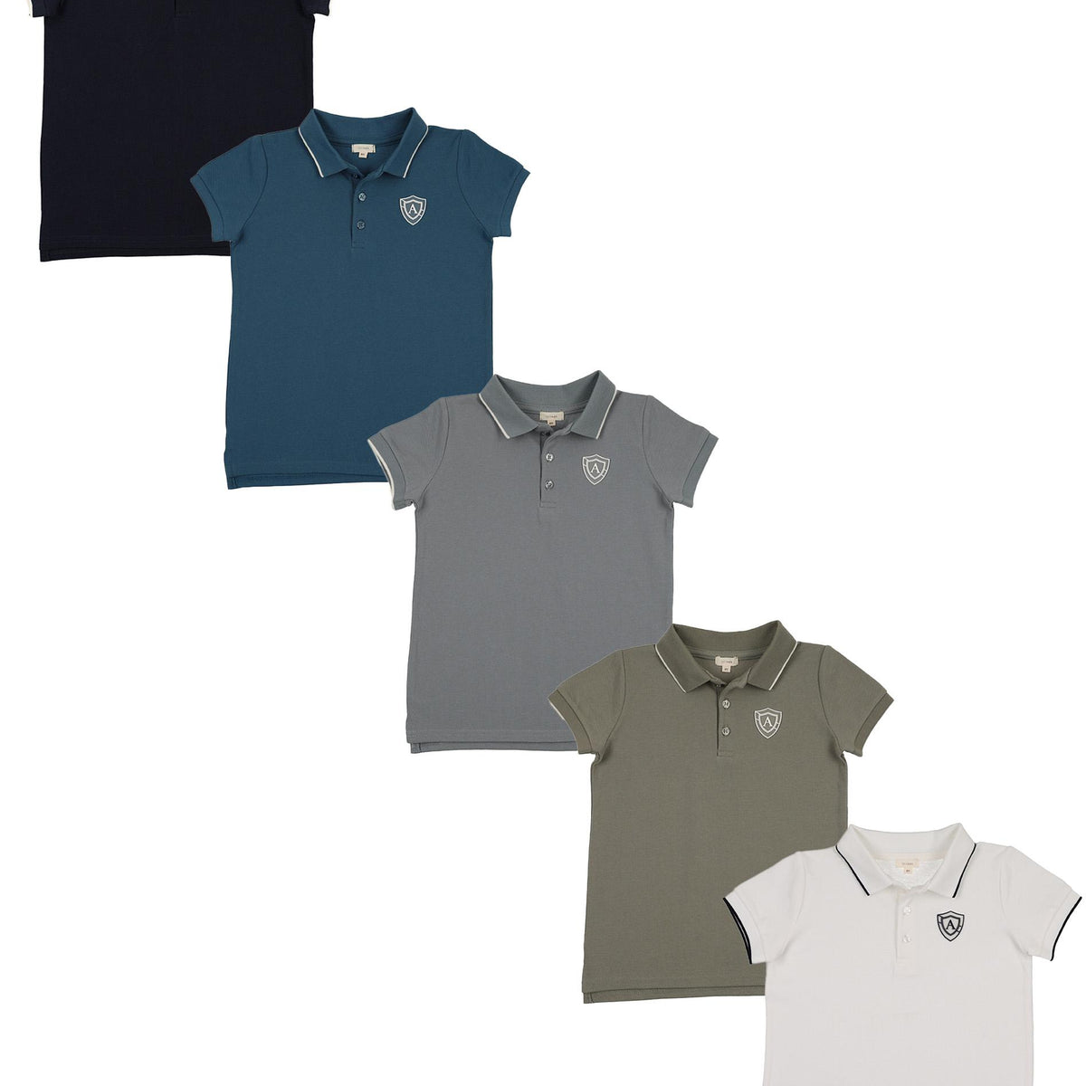 Lil Legs Wardrobe Staples Collection Boys Short Sleeve Logo Polo Shirt ...