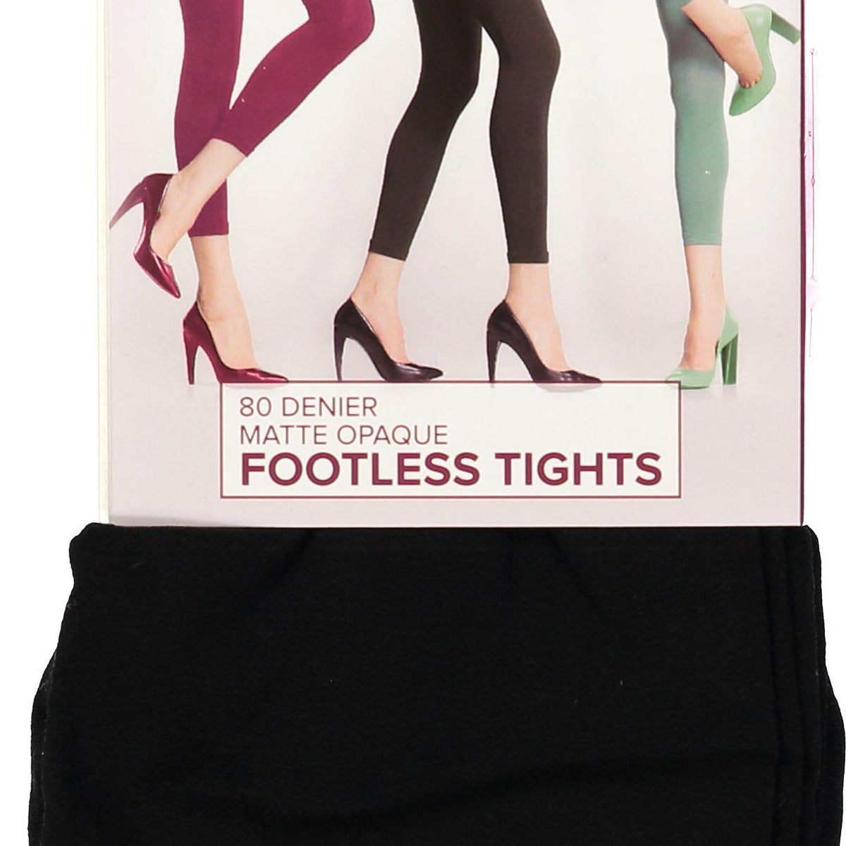 Esatto Womens 80 Denier Matte Opaque Control Top Footless Tights - EOF ...